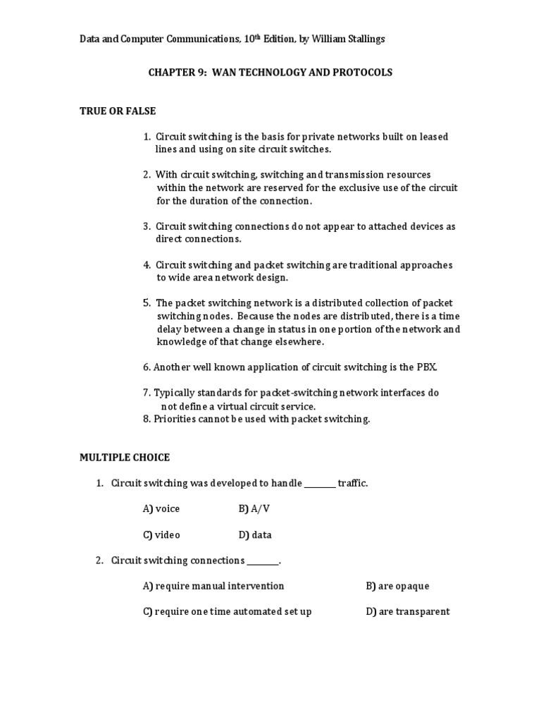 HW3 - Chapter 9 | PDF | Packet Switching | Computer Network