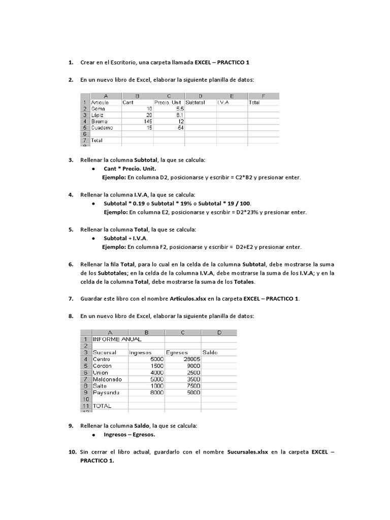 EXCEL Ejercicio 2 | PDF