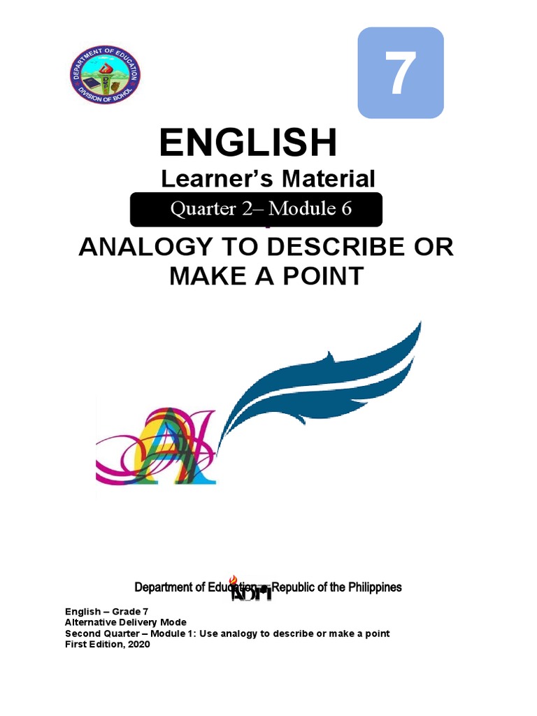 English 7 Q2 Module 6 | PDF | Analogy | Metaphor