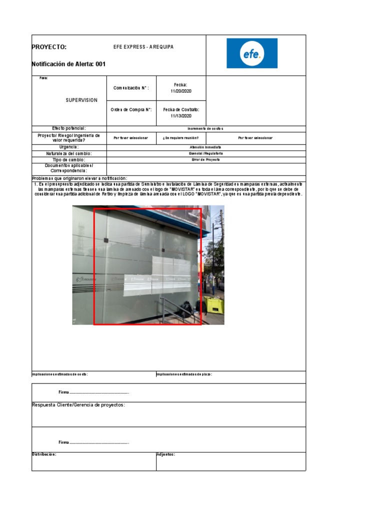 Rfi 01 - Modelo de Rfi | PDF