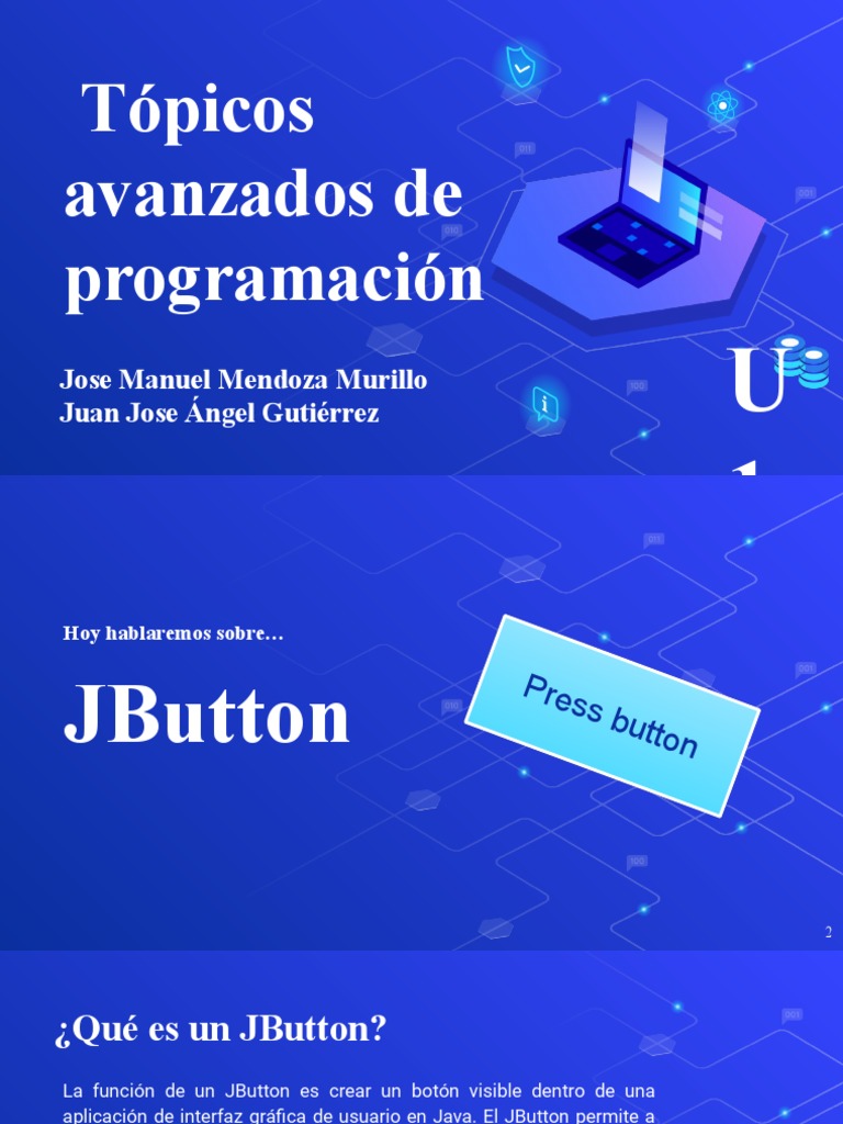 Exposicion Sobre Los Botones en Java | PDF | Constructor (Programación Orientada a Objetos ...