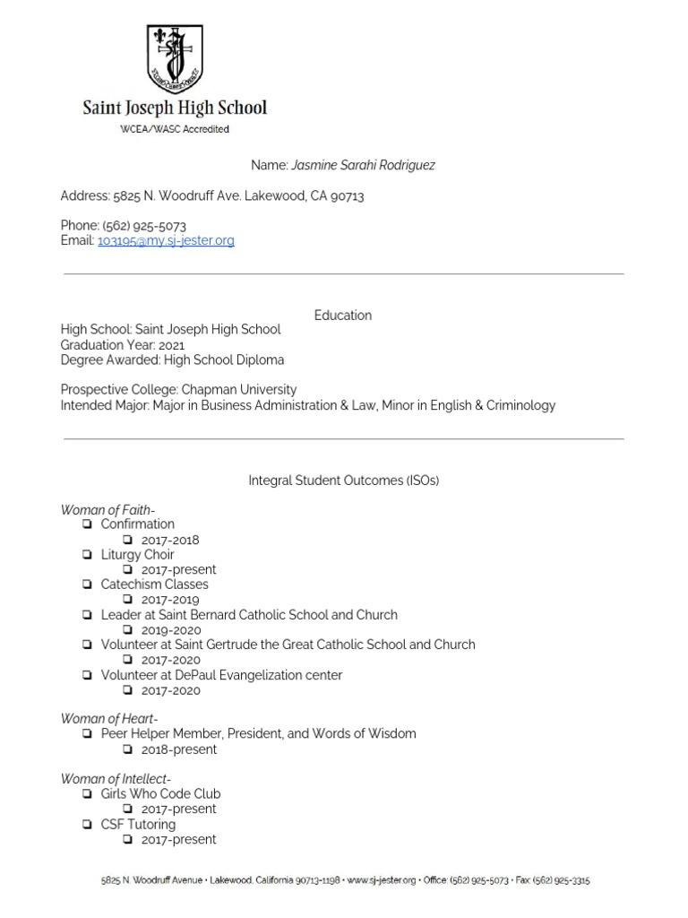 Capstone Resume Letterhead | PDF