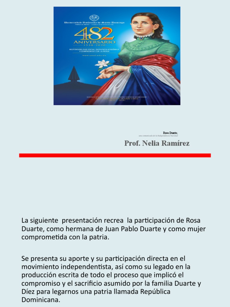 Mujeres en La Vida de Duarte - Rosa Duarte - Copy (Autoguardado) | PDF ...