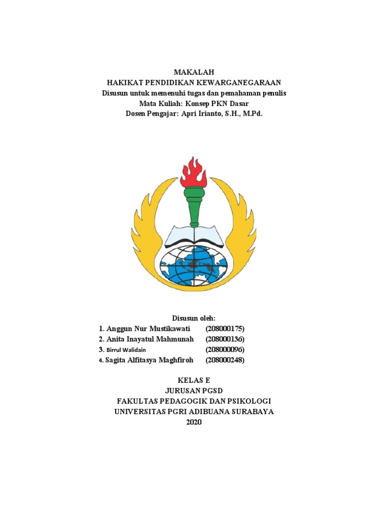 Makalah Hakikat Pendidikan Kewarganegaraan | PDF