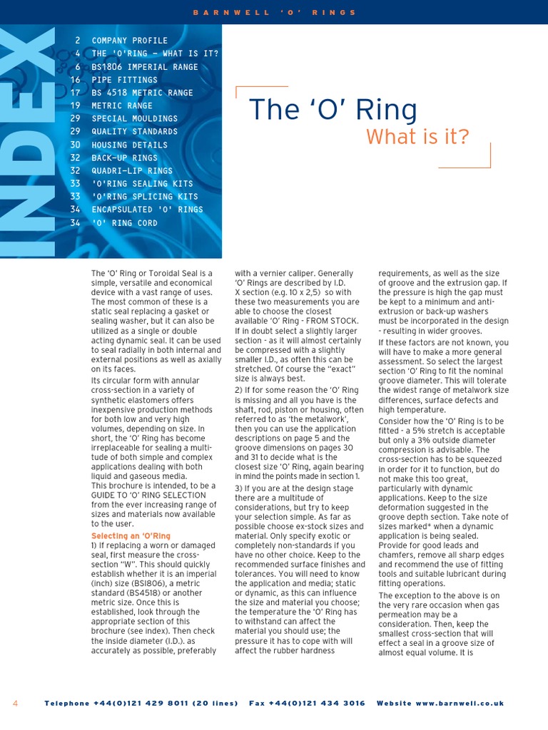 The O' Ring: What Is It? | PDF | Mechanical Engineering | Materials