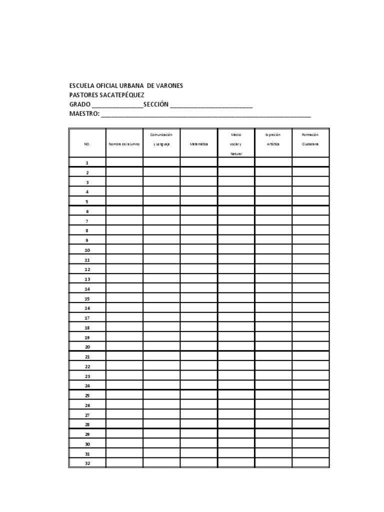 Cuadro Prim 2018 Excel | PDF