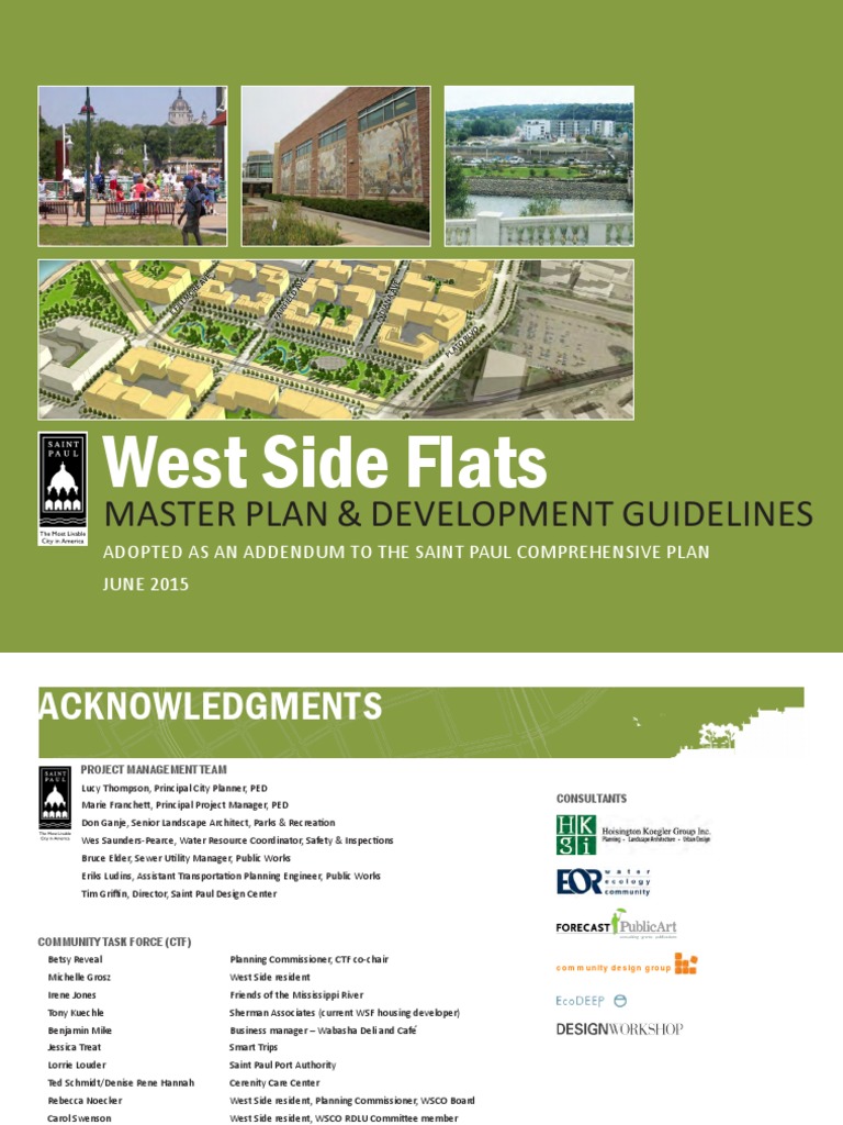 West Side Flats: Master Plan & Development Guidelines | PDF | Green ...