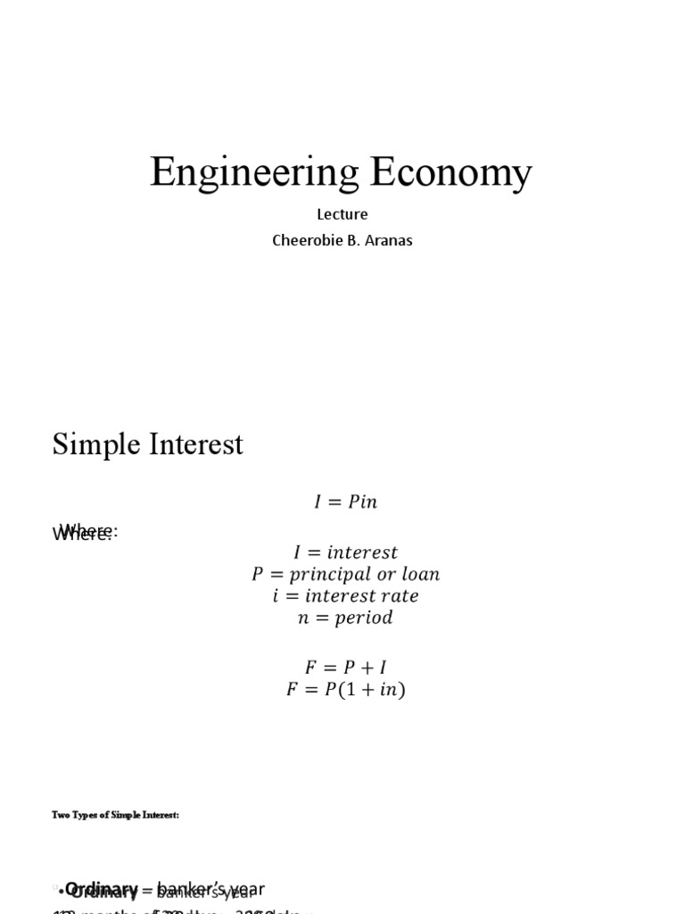 Engineering Economy: Cheerobie B. Aranas | PDF | Compound Interest ...