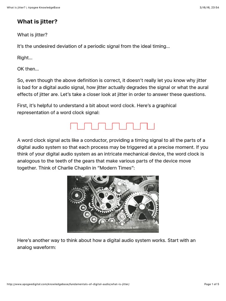 What Is Jitter | PDF | Sampling (Signal Processing) | Analog To Digital ...