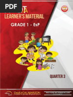 ESP 1 QUARTER 3 WEEK 4 Pagsunod Sa Utos NG Magulang at Nakakatanda | PDF
