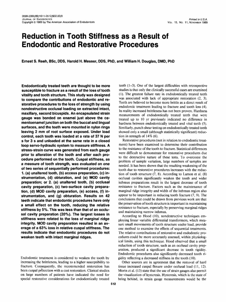 Reduction Resto Procedure | PDF | Tooth | Dentistry Branches