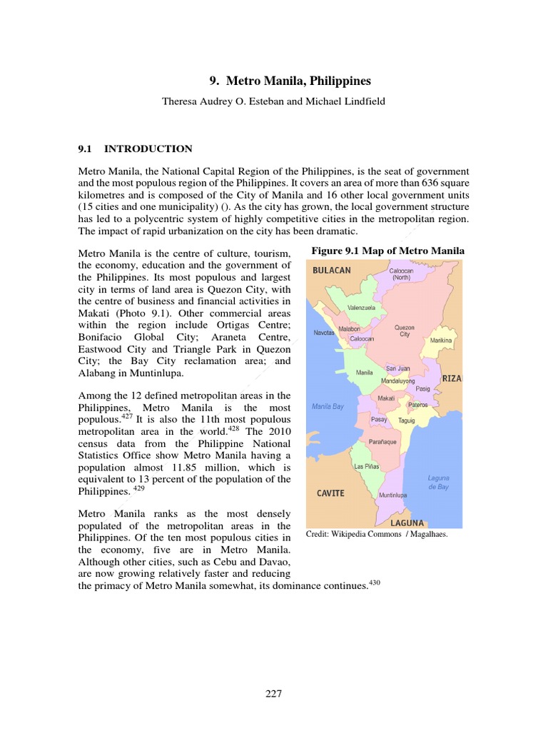 Metro Manila's Urban Growth | PDF | Outsourcing | Metro Manila