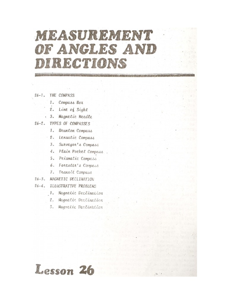 1.3 Measurement of Angles and Directions | PDF