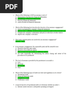 Auditing Theory MCQs by Salosagcol With Answers | PDF | Financial Audit | Internal Control