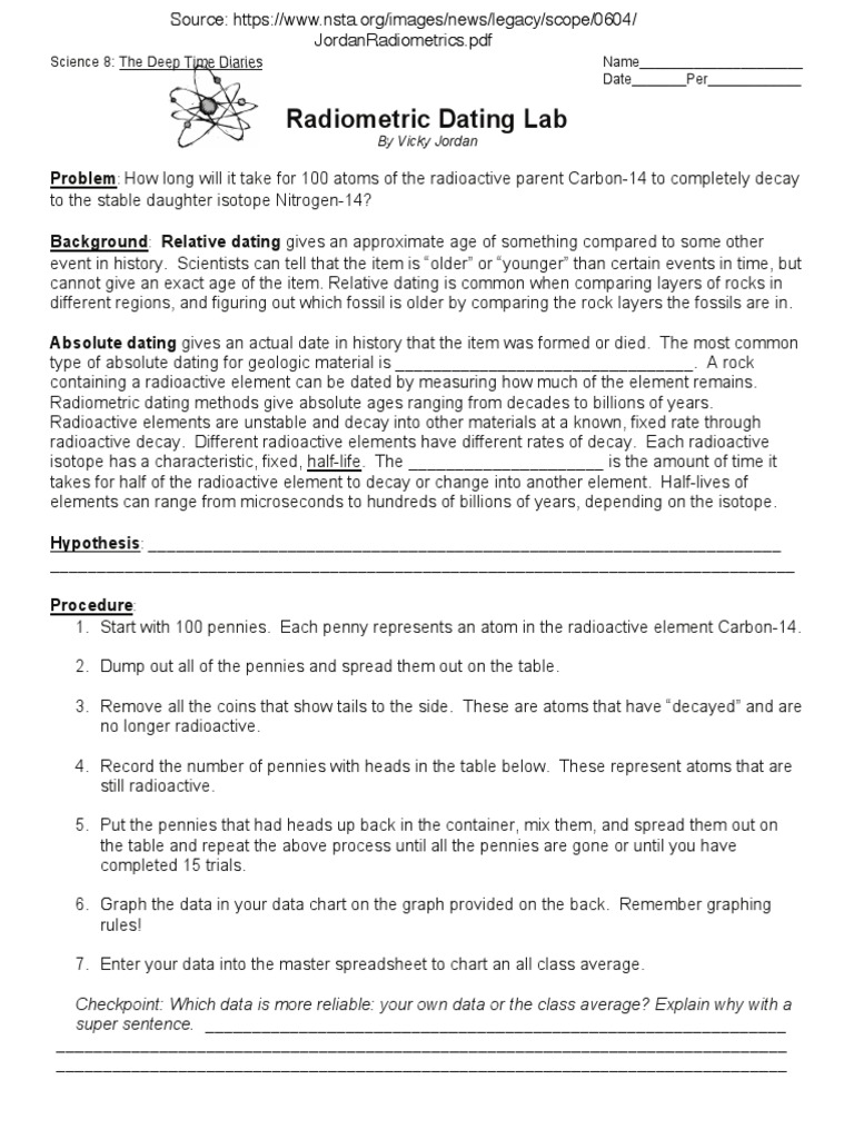 Radiometric Dating Lab: Problem | PDF | Radioactive Decay | Chemical ...