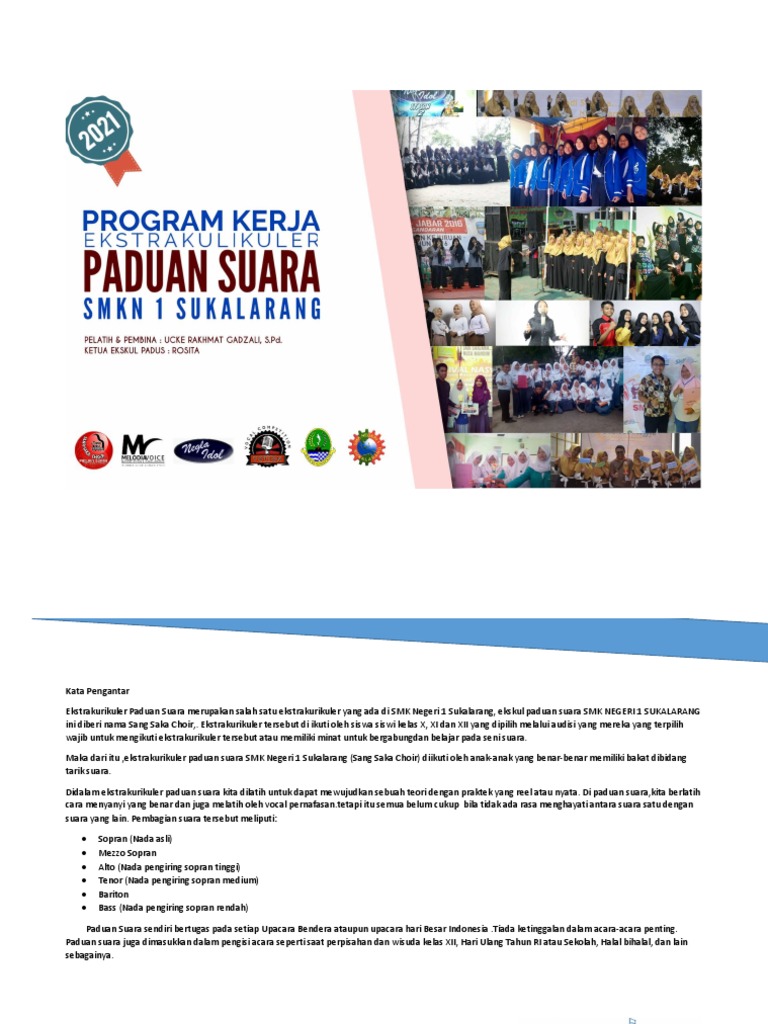 Program Kerja Ekskul PADUS | PDF