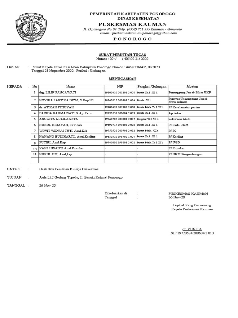 SPT+SPPD Pertemuan Dinas | PDF