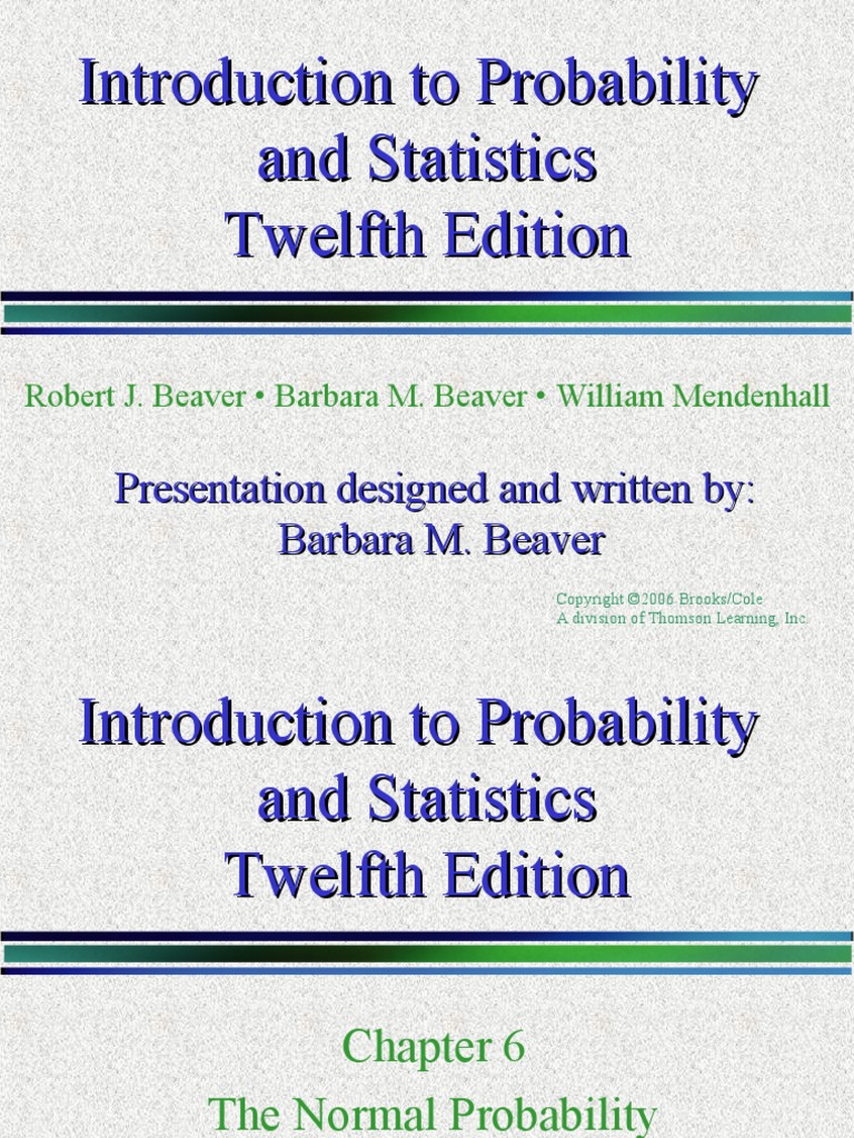 Introduction To Probability and Statistics Twelfth Edition | PDF ...