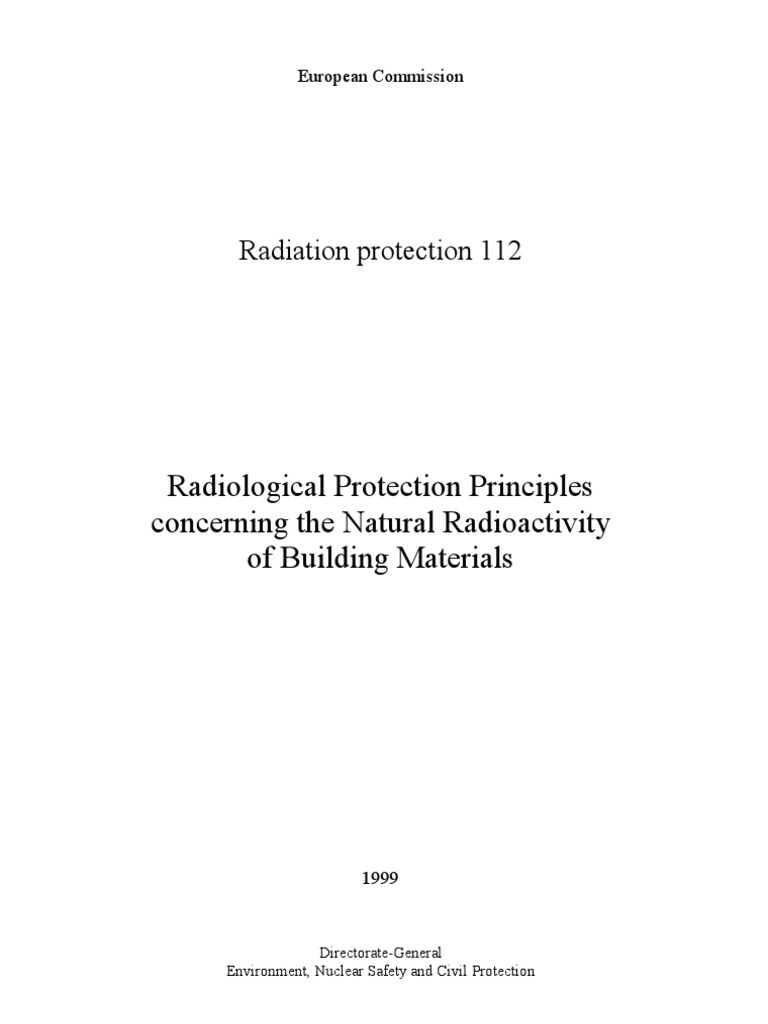 Radiological Protection Principles Concerning The Natural Radioactivity ...