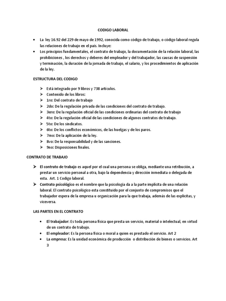 Codigo Laboral | PDF | Liderazgo | Derecho laboral