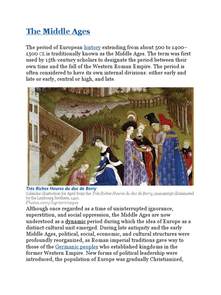 The Middle Ages | PDF