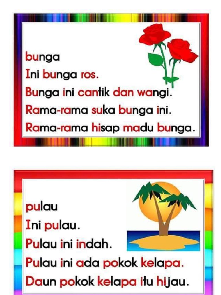 Kad Bacaan Diftong - Digraf | PDF