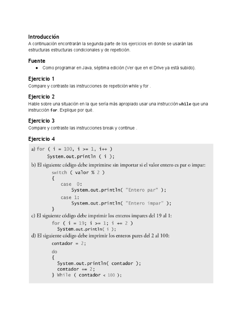 Ejercicios de Java: Condicionales y Bucles | PDF | Triángulo | Programación de computadoras