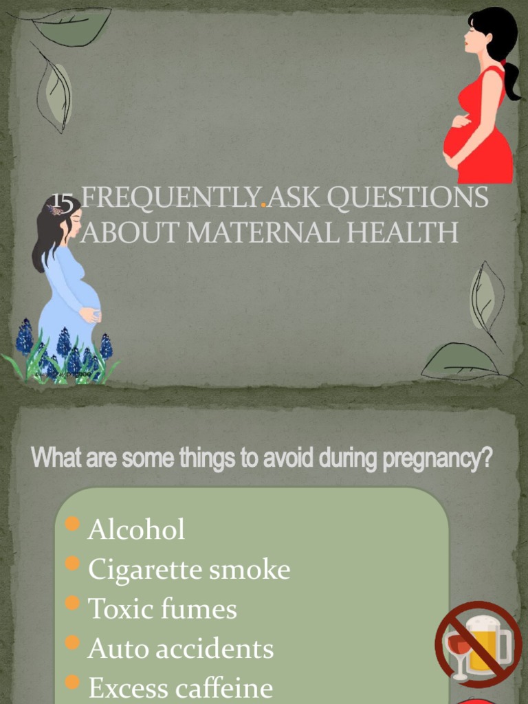 15 Frequently Ask Questions About Maternal Health | PDF | Pregnancy ...