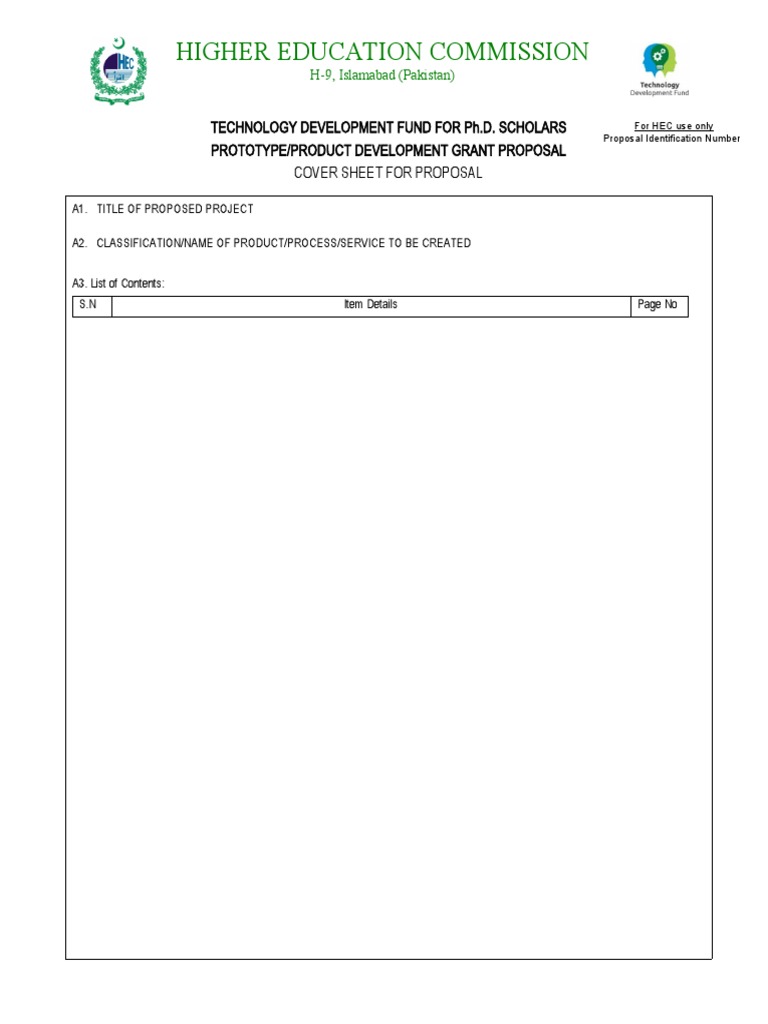HEC TDF Application Form | Download Free PDF | Sustainability | Economies