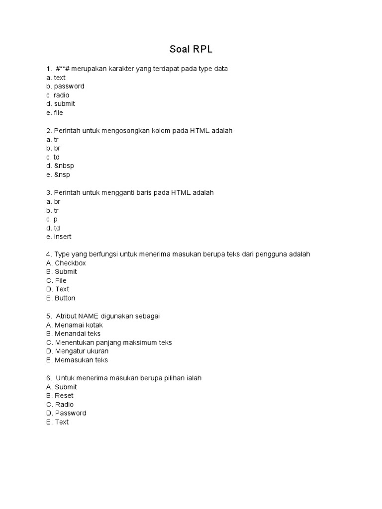 Latihan Soal RPL 3 | PDF