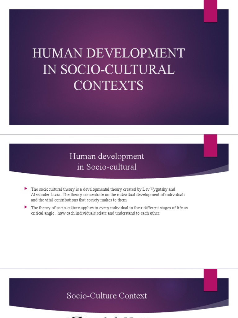 Human Development in Socio-Cultural Contexts | PDF | Developmental ...