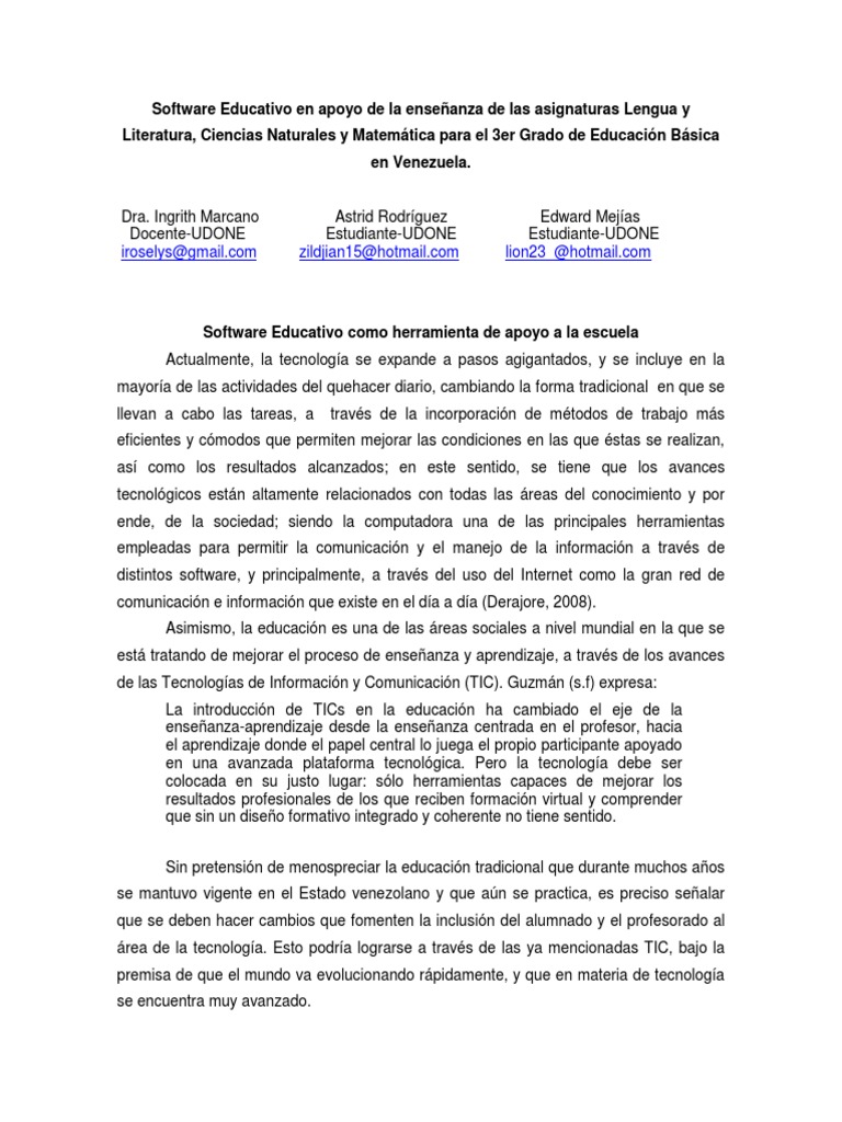 Software Educativo en Apoyo A La Enseñanxa | PDF | Lenguaje de modelado ...