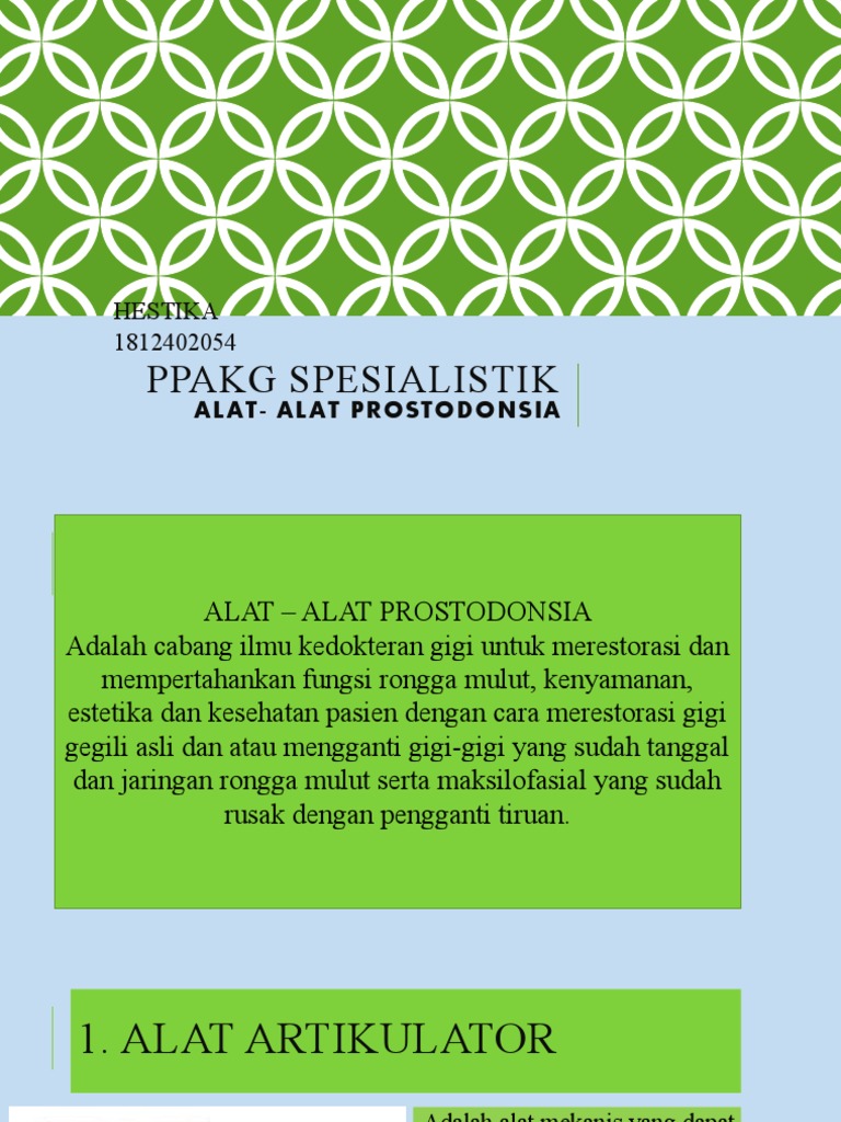 Alat Prostodonsia dan Fungsinya | PDF