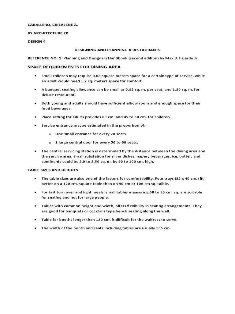 Research On Restaurant Design | PDF | Restaurants | Kitchen