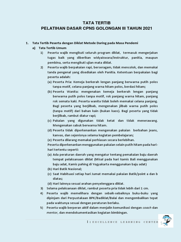 Tata Tertib Kedisiplinan CPNS - 2021 | PDF