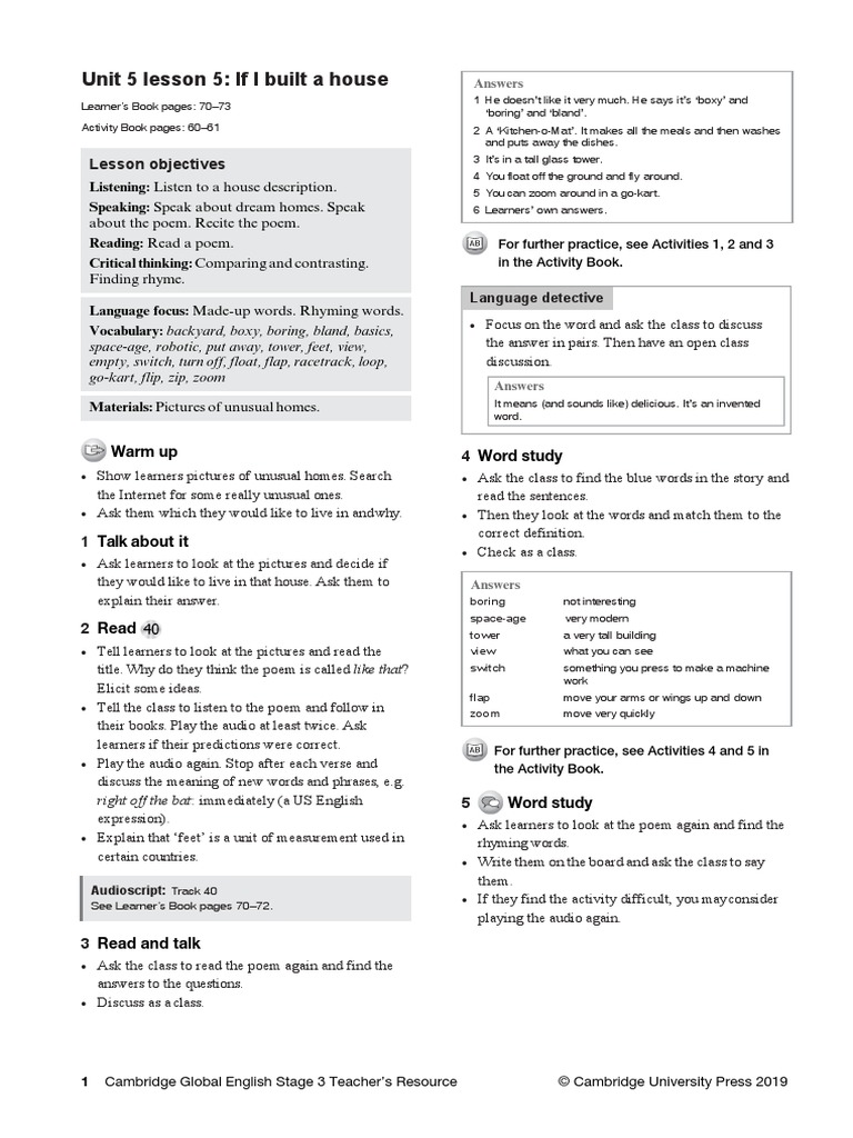 Lesson Plan 5 5 Inventors and Inventions GE3 | PDF | Poetry | Question