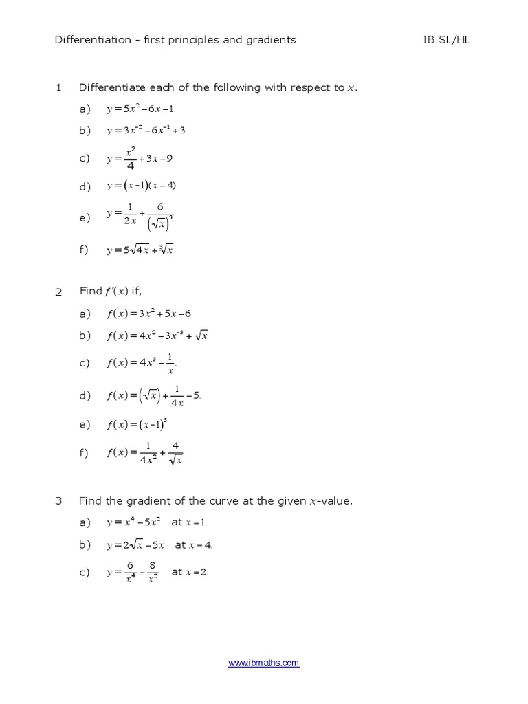 Gradients - Worksheet | PDF | Slope | Mathematical Concepts