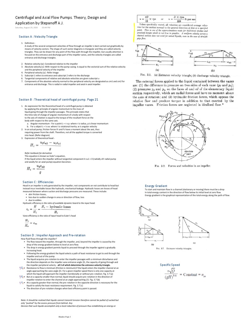 CF Pump Notes | PDF | Science & Mathematics | Technology & Engineering