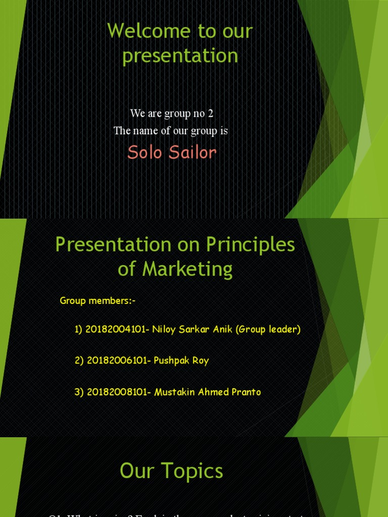Presentation On Principles of Marketing | PDF | Pricing | Prices