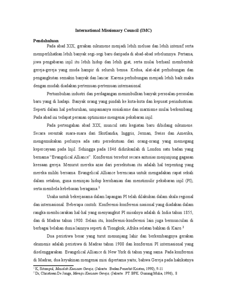 International Missionary Council Imc Pdf