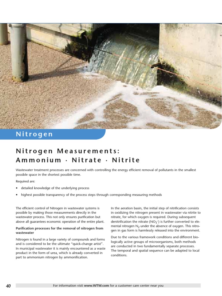 Nitrogen: Nitrogen Measurements: Ammonium Nitrate Nitrite | PDF ...