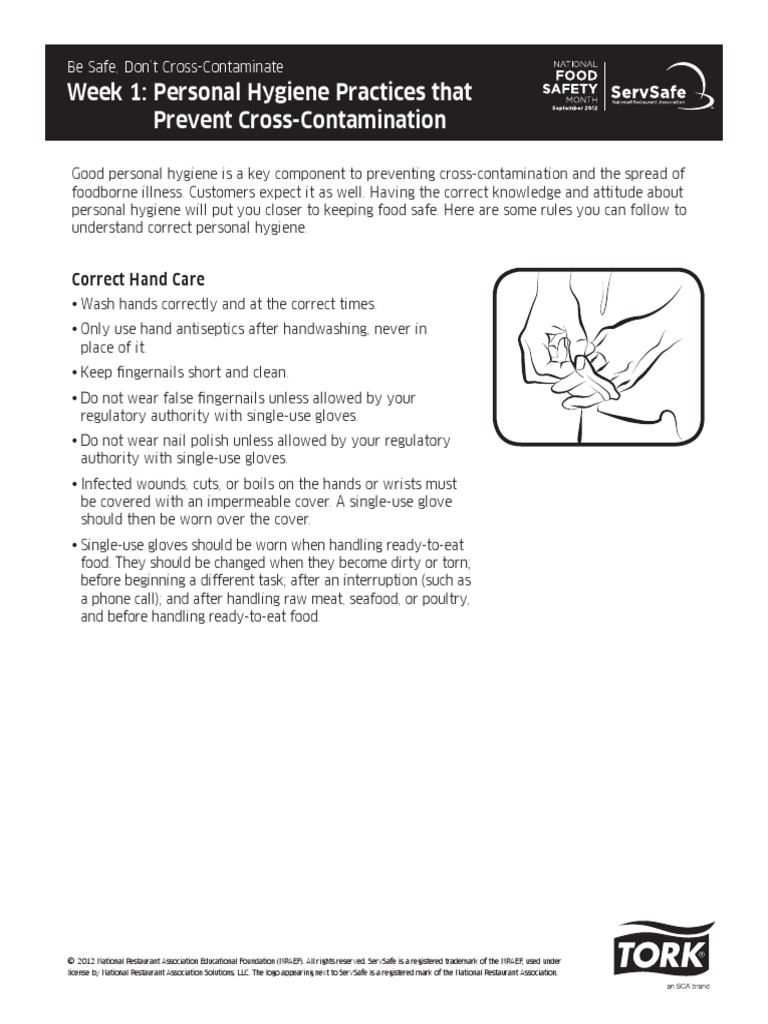 Week 1: Personal Hygiene Practices That Prevent Cross-Contamination ...