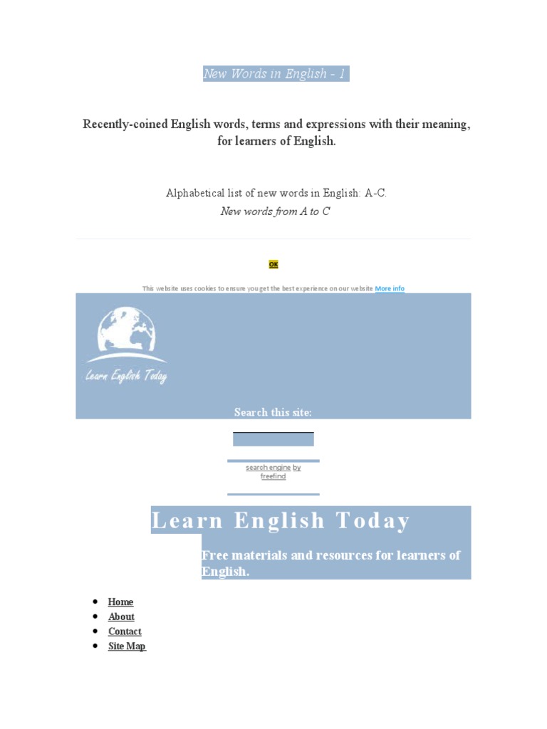 New English Words 2021 | PDF | English Language | Websites