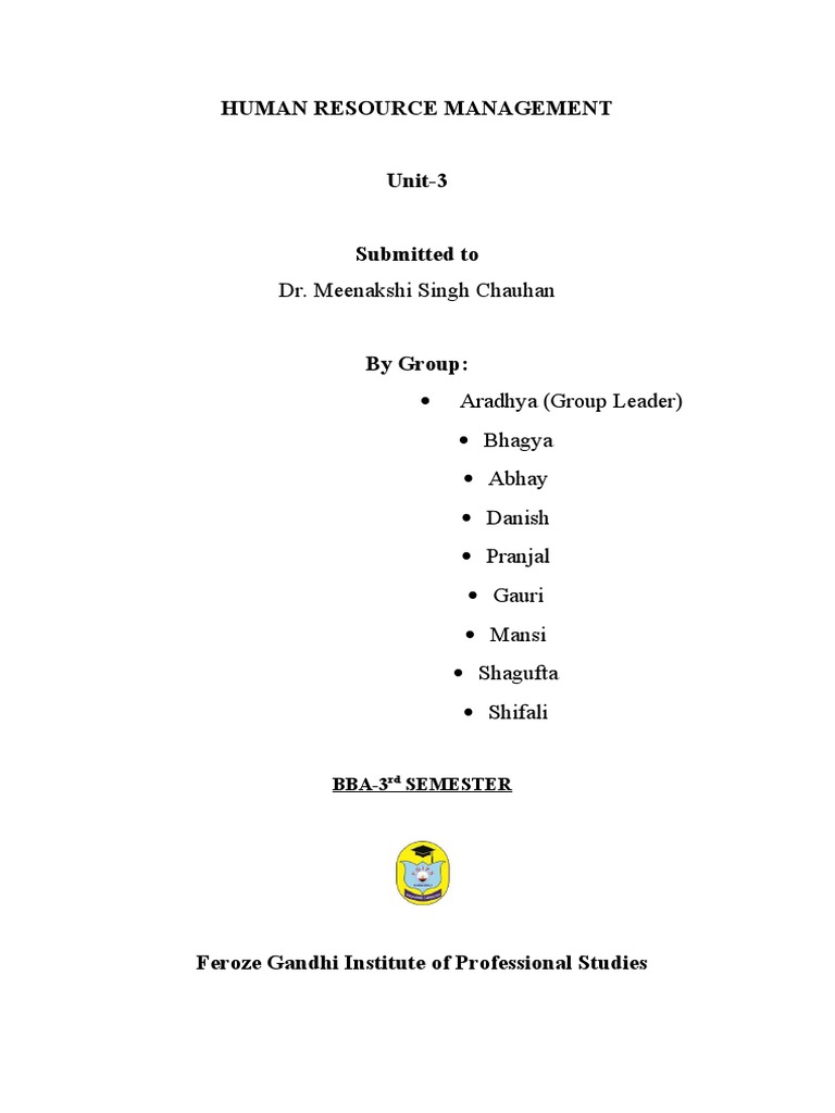 Human Resource Management Front Page | PDF