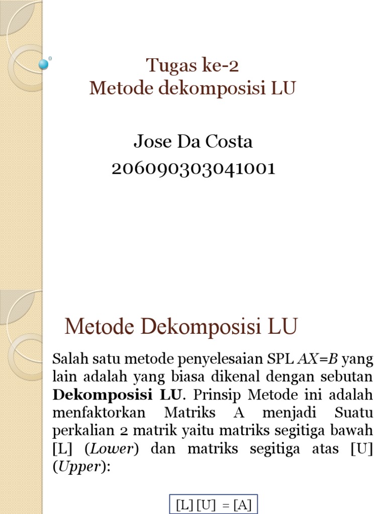 Dekomposisi | PDF | Metode & Bahan Ajar