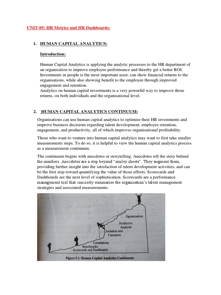 Human Capital Analytics:: UNIT-05: HR Metrics and HR Dashboards | PDF ...