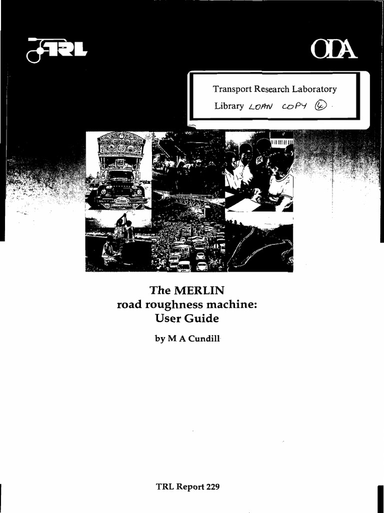 Merlin Road Roughness Machine User Guide | PDF | Road | Transport