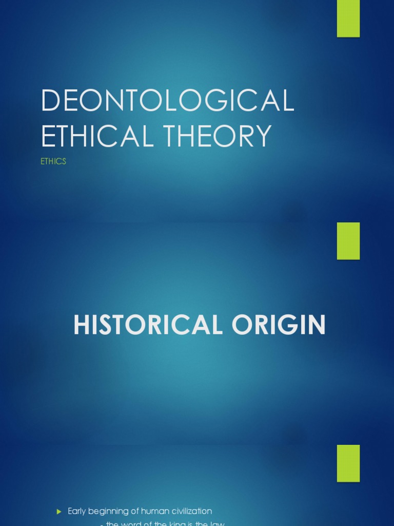 Deontological Ethical Theory | PDF | Immanuel Kant | Metaphysics