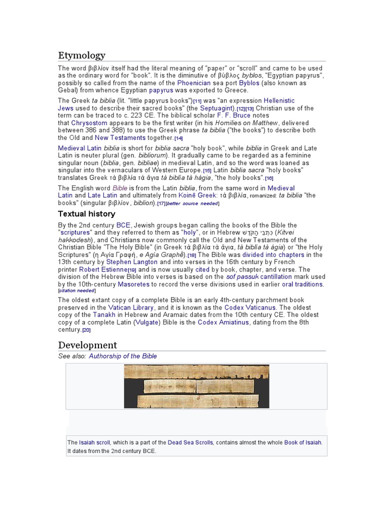 Etymology: Textual History | PDF | Hebrew Bible | Chapters And Verses ...