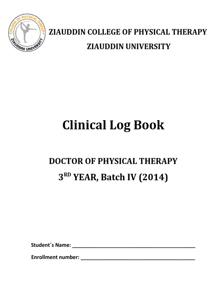 Clinical Log Book: 3 YEAR, Batch IV (2014) | PDF | Physical Therapy ...